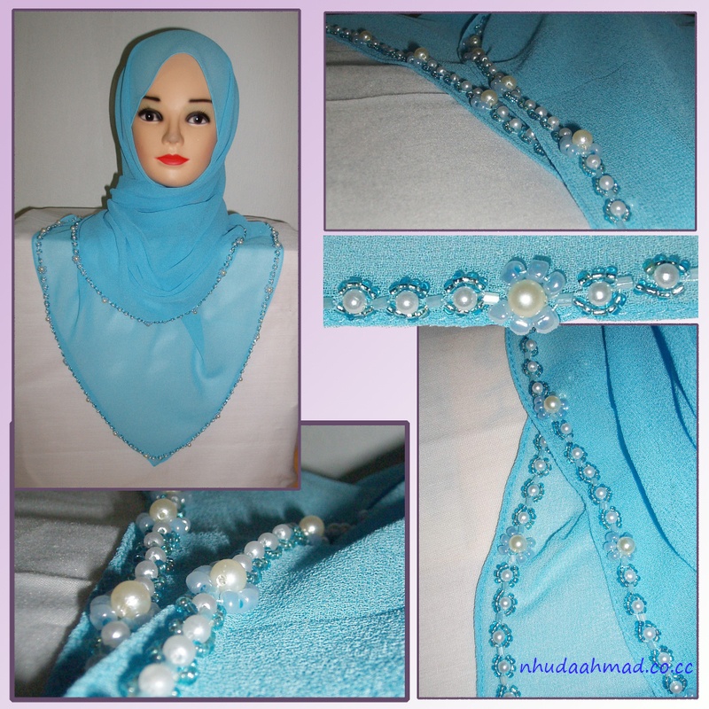 Hijab's Corner: DIY: Bead Embroidery Shawl