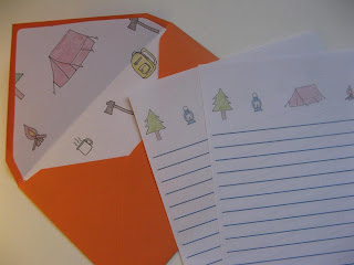 Gingham Cherry: Decorative camping paper & writing set