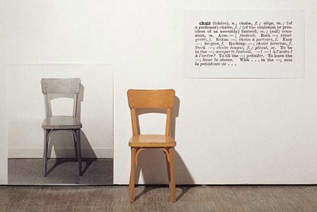 Jim: Joseph Kossuth - One and Three Chairs - 1965