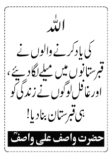 Dr Azhar Waheed: QUOTES OF HZ. WASIF ALI WASIF(REH)