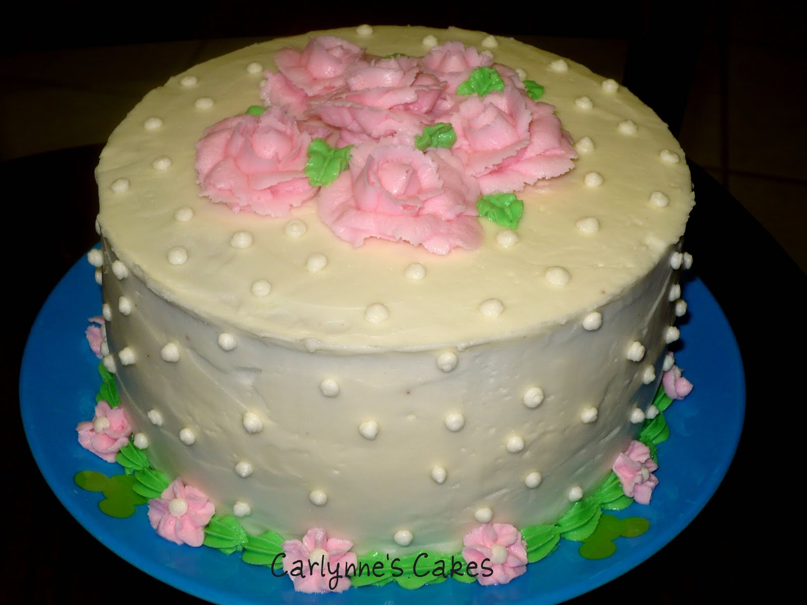 Carlynne's Cakes: Buttercream Rose Cake