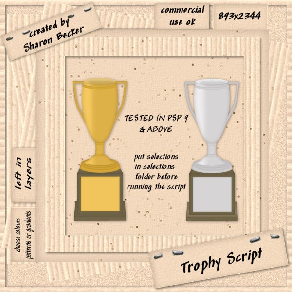 Sharon Becker Creations NEW Trophy Script A Freebie Sharon Becker Creations NEW Trophy Script A Freebie