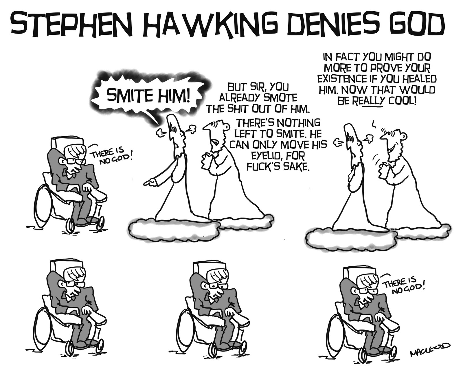 MacLeod Cartoons: Stephen Hawking Denies God