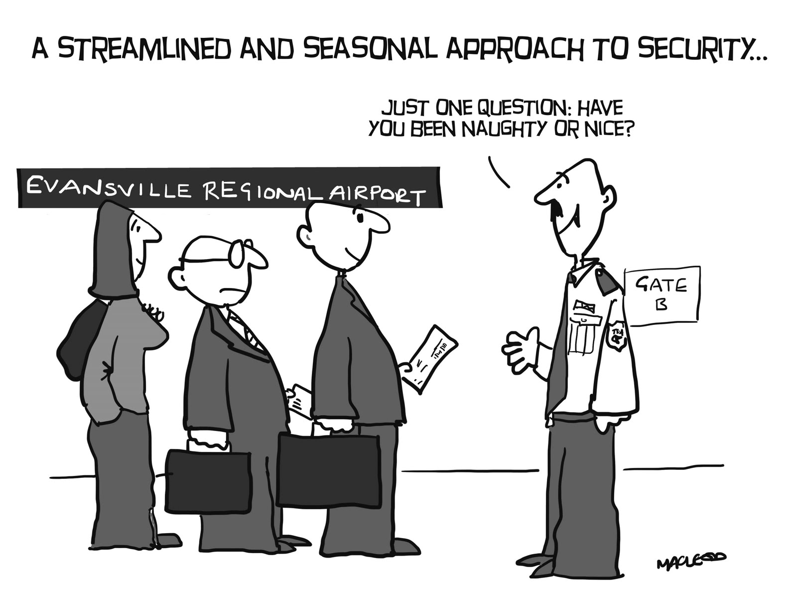 MacLeod Cartoons: A Simpler Approach to Airport Security