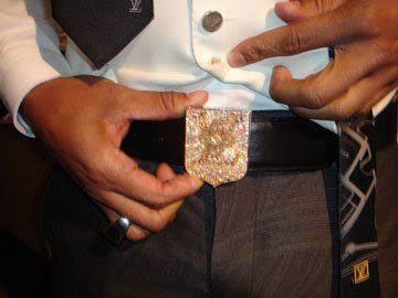 Louis Vuitton Addicted: Pharrell with Blason Belt Buckle