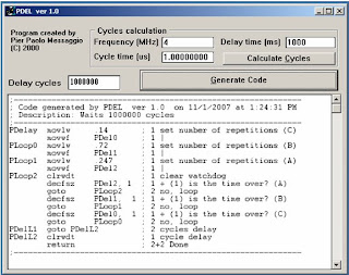 Programmer PIC16F84/A: MAKE A DELAY