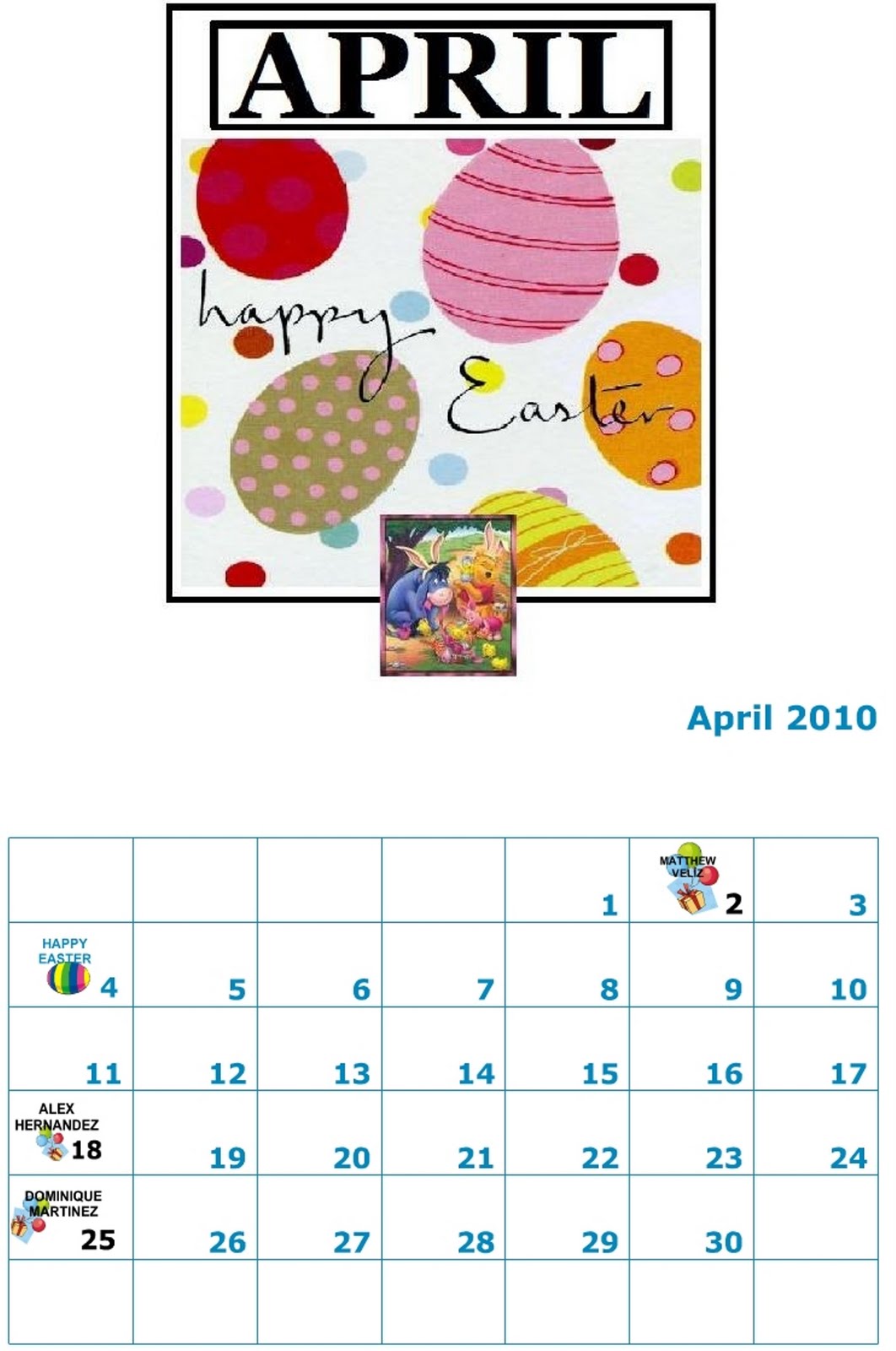 DOMINGUEZ FAMILY BLOG: 4/1/10 - 5/1/10