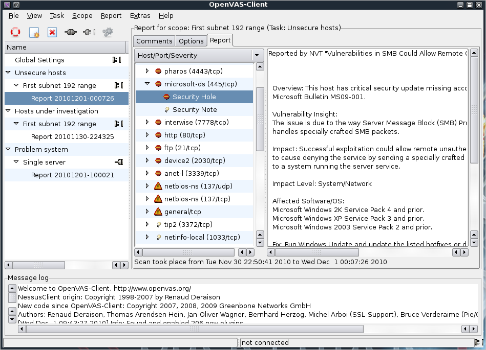 insidetrust.com: Vulnerability scanning with OpenVAS