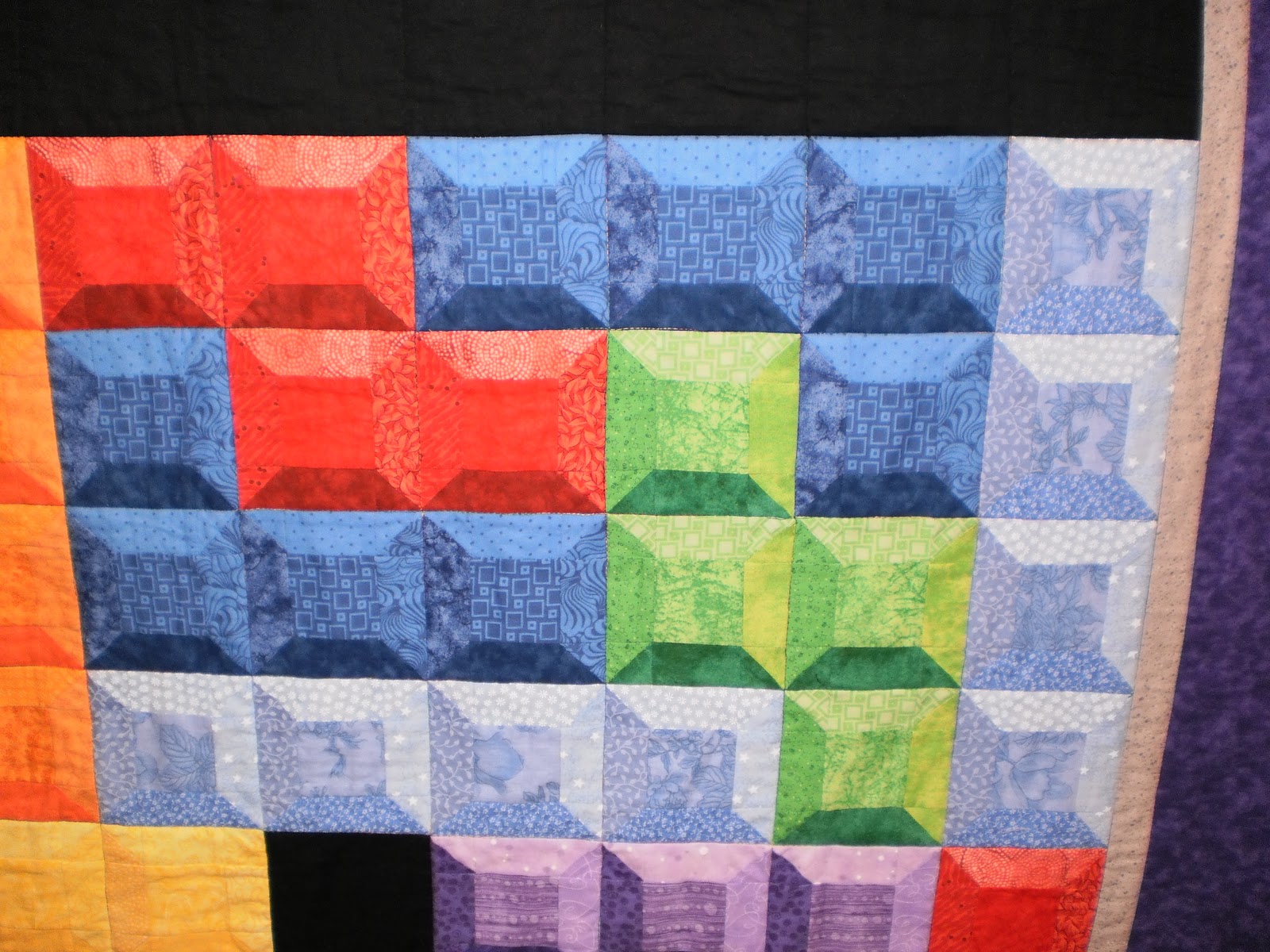 BAD QUILTS: Tetris Quilt Finished!