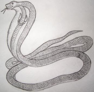 SREE LALITHA ARTS & CRAFTS -KIRAN: Pencil shading snake