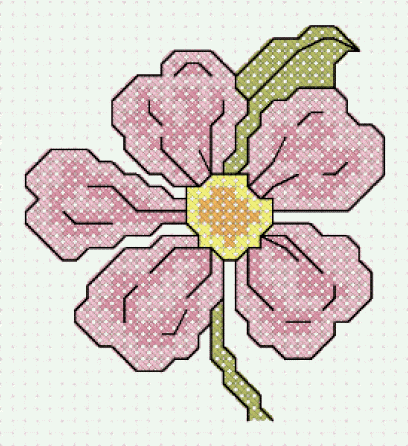 Cross Stitch Addict: FREE Cross Stitch Pattern - 'Wild Rose'