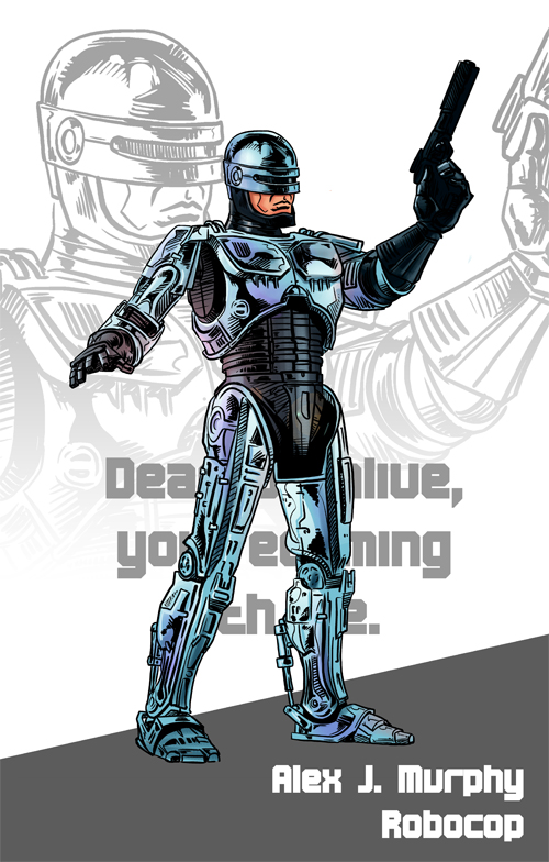 Will Sliney: Eighty Awesome Eighties Action Heroes #9 Robocop