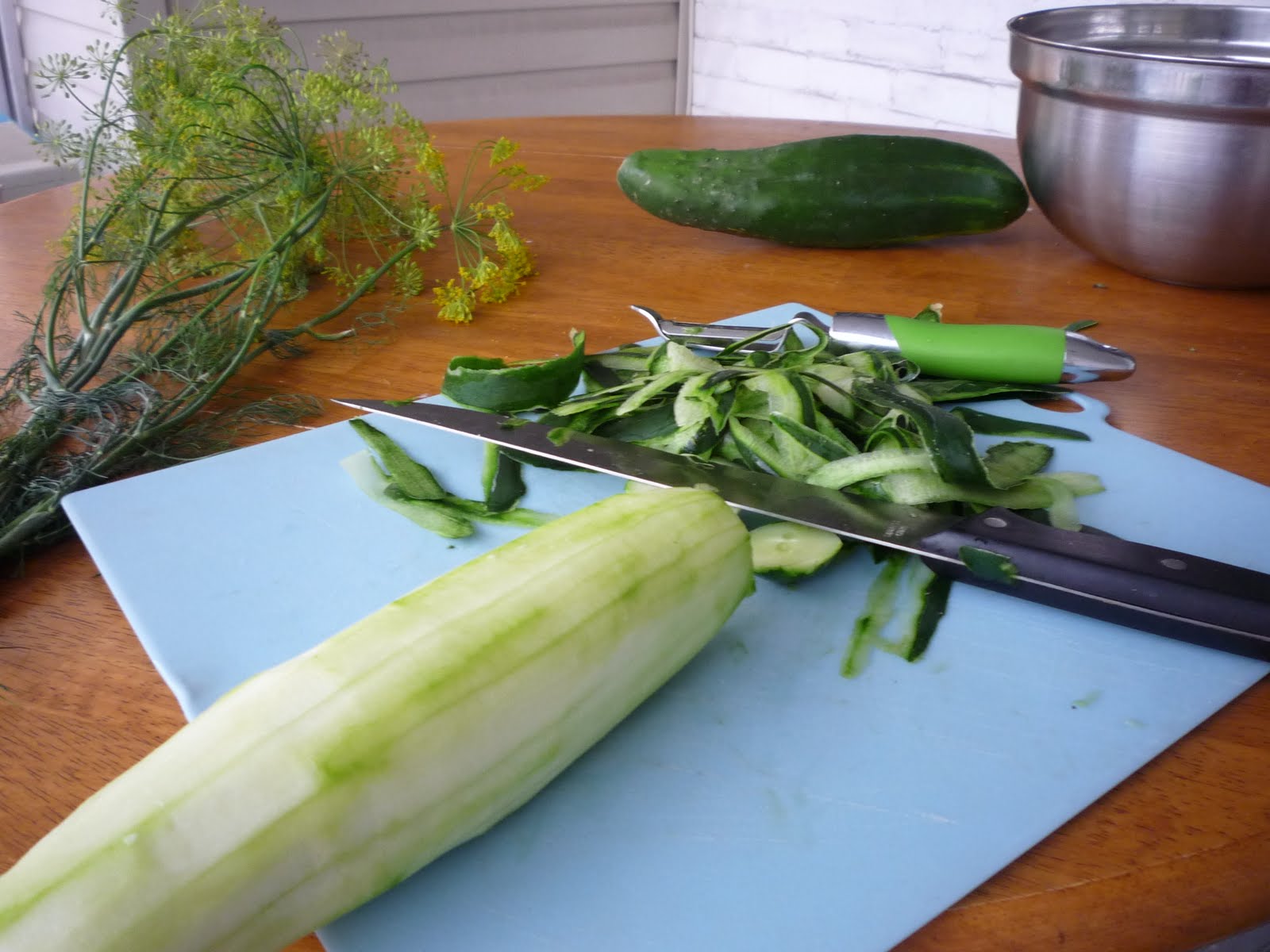 Two Saucepans: Chilled cucumber soup with mint, dill, and yogurt