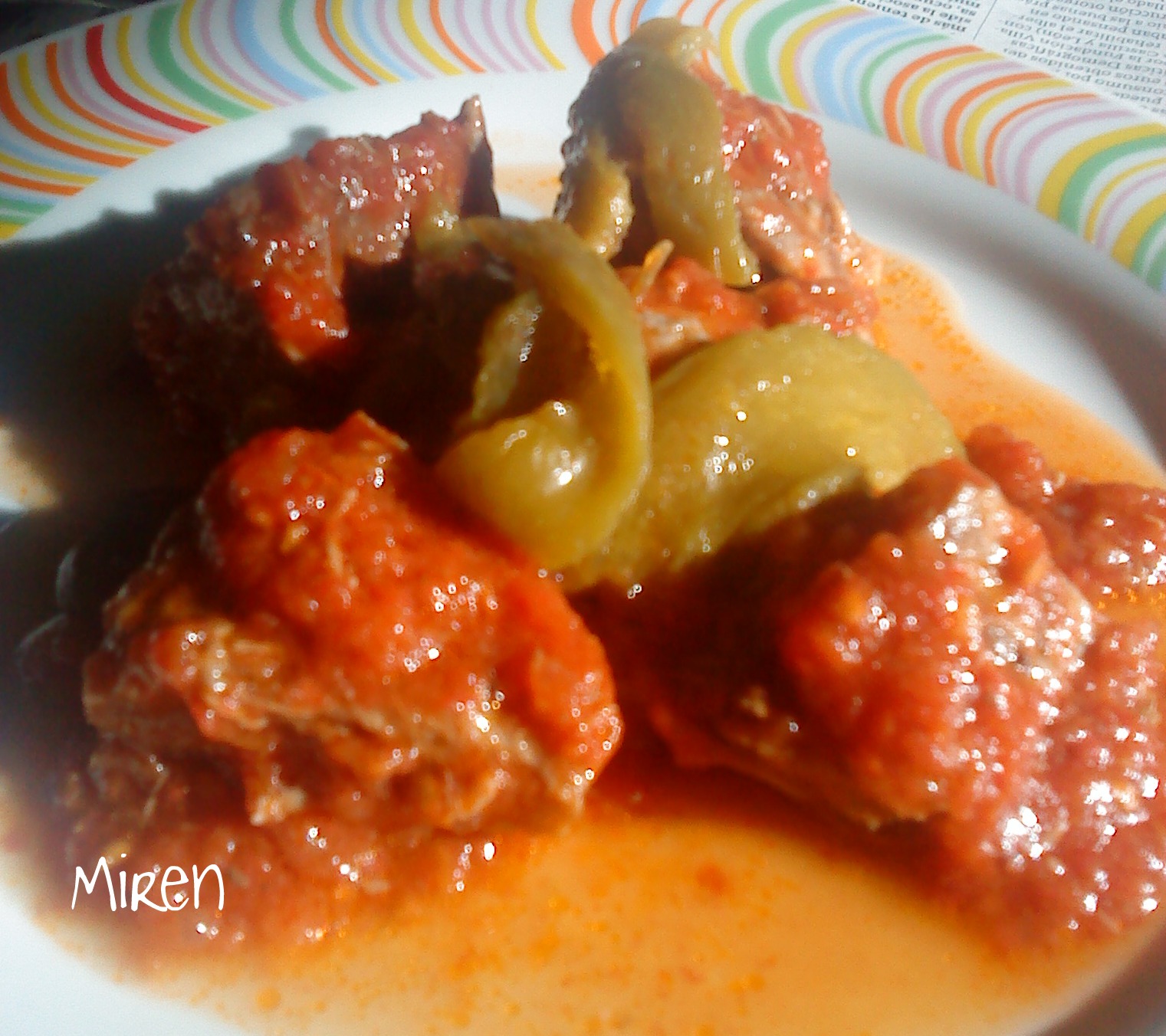 blogmiren: Zancarrón de ternera con tomate y pimientos