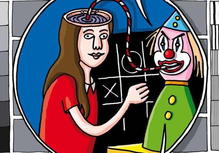 QuinkyArt: Evil test card clown