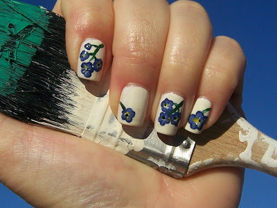 Iceomatic's Nails: Forget-me-not Nail Art * Thank You For Not ...