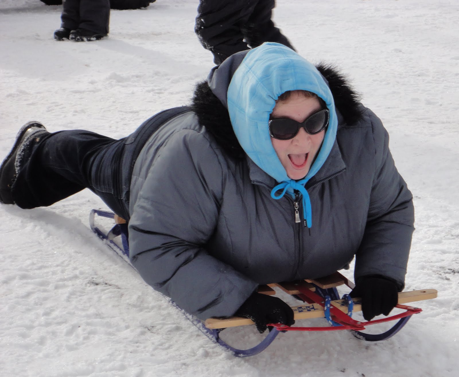 Awfully Beautiful: Sledding at the Cabin