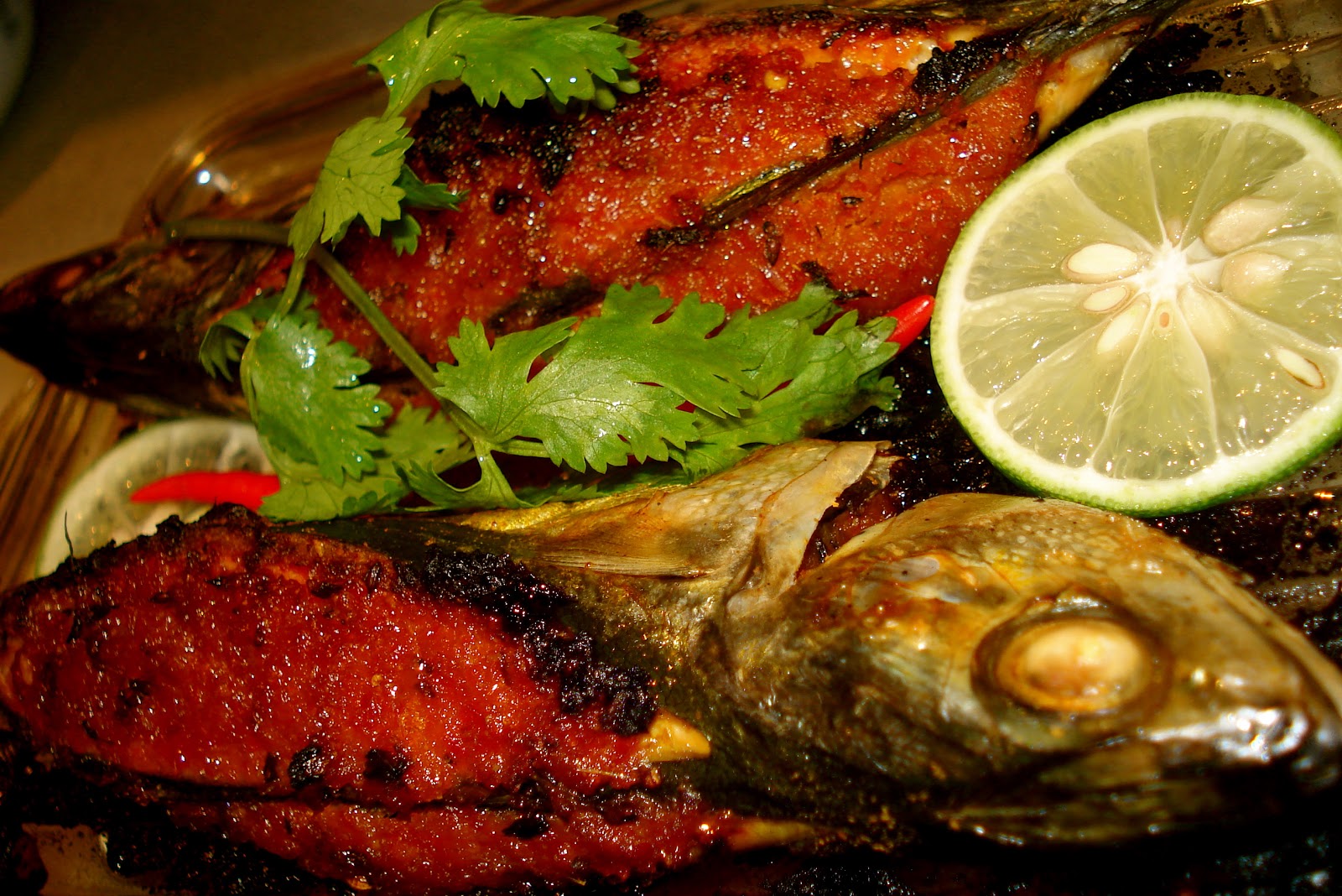 bon appetite: Day 90 ... Grilled Stuffed-Sambal Mabong With Tumeric