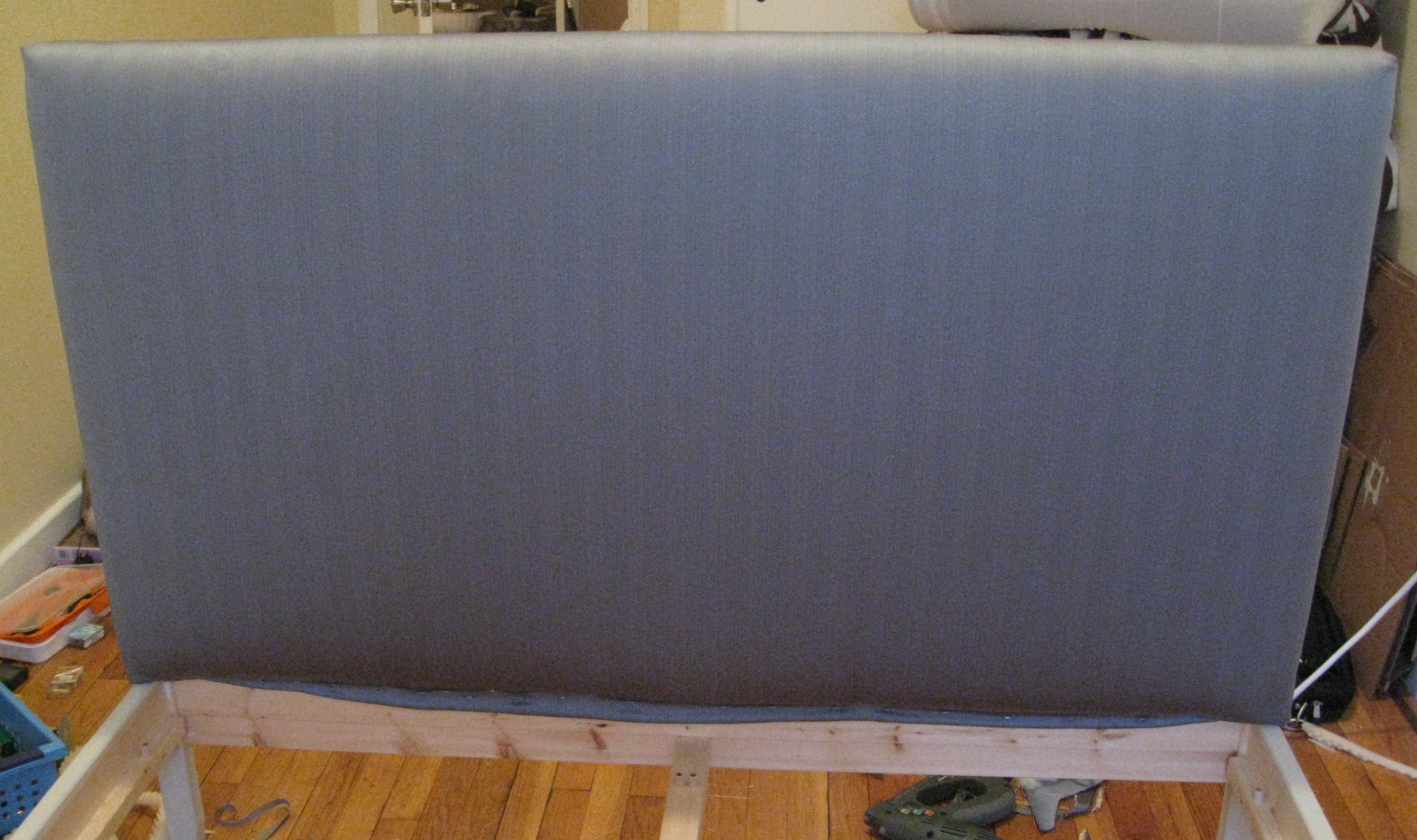 Stretching For Style: DIY Upholstered Bedframe