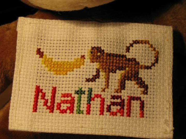 mis trabajos a punto de cruz y ganchillo: Ideas regalo: Monito a punto ...