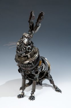 Damn Fresh Pics: Steampunk Animals by James Corbett, The Car Part Sculptor