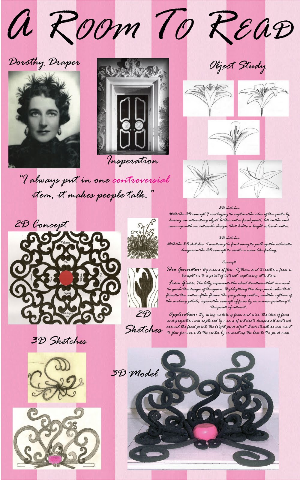 Student Interior Design Portfolio: Poster