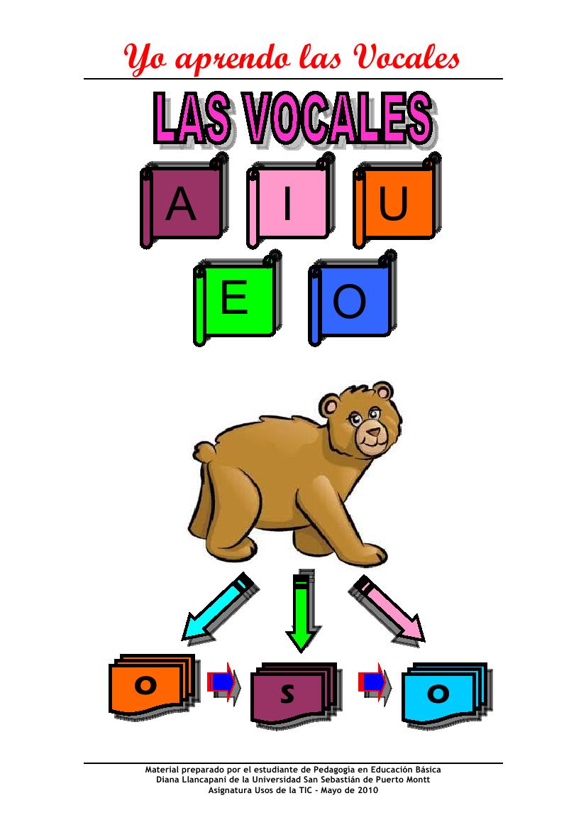 Bitácora de Trabajo por Diana Llancapani: "Yo aprendo las Vocales"
