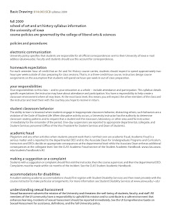 Basic Drawing Syllabus