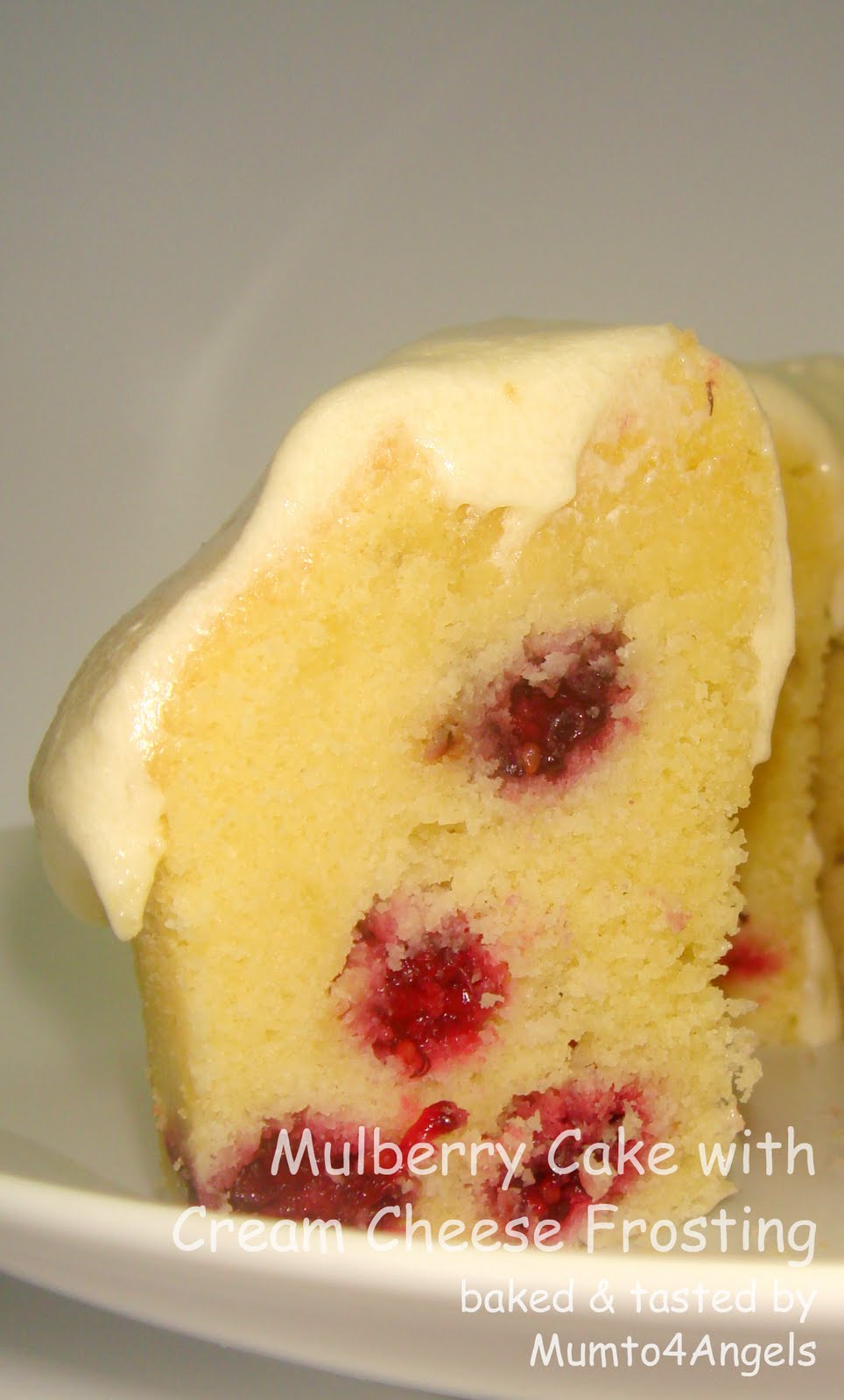 Mum to 4 Angels: MULBERRY CAKE WITH CREAM CHEESE FROSTING