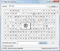 MI CLASE PCPI: Mapa de caracteres