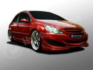 New Car Modification: red modified Peugeot 307 Shuman
