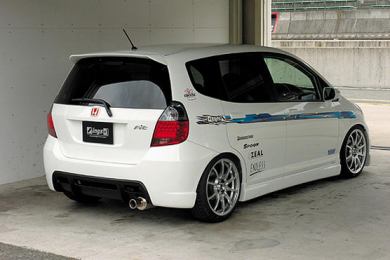 best modification honda jazz color white