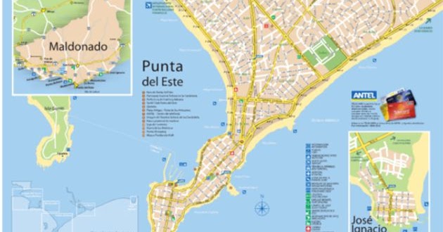 Mapa de Punta del Este : Viajando por Uruguay
