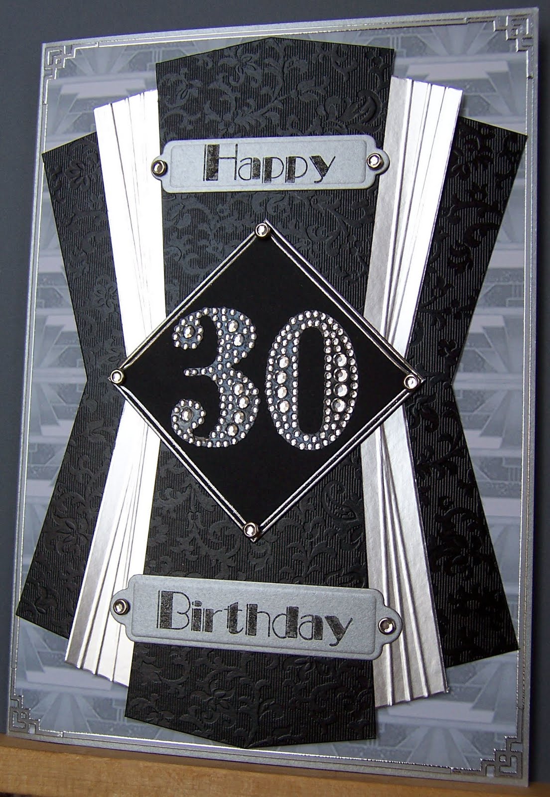 Whitch Craft: Art Deco Birthday card - for a man