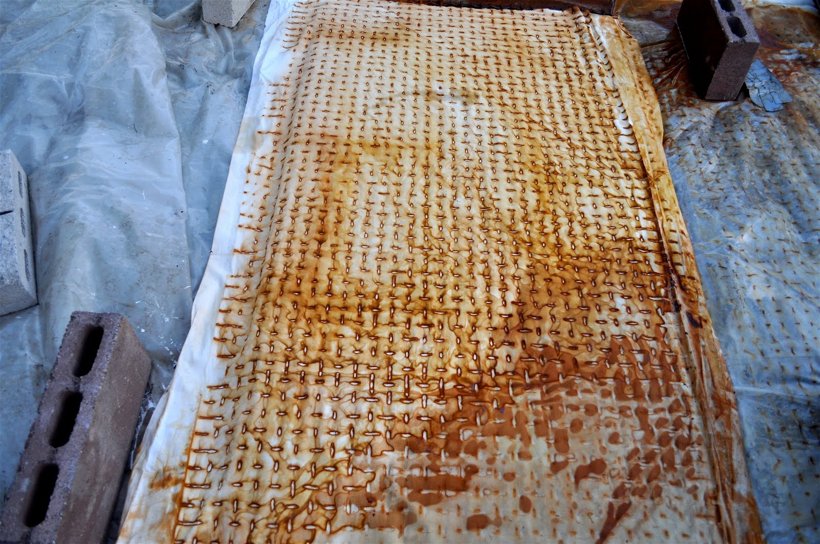 LuAnn Kessi: Rust Dyeing a Culvert Screen...