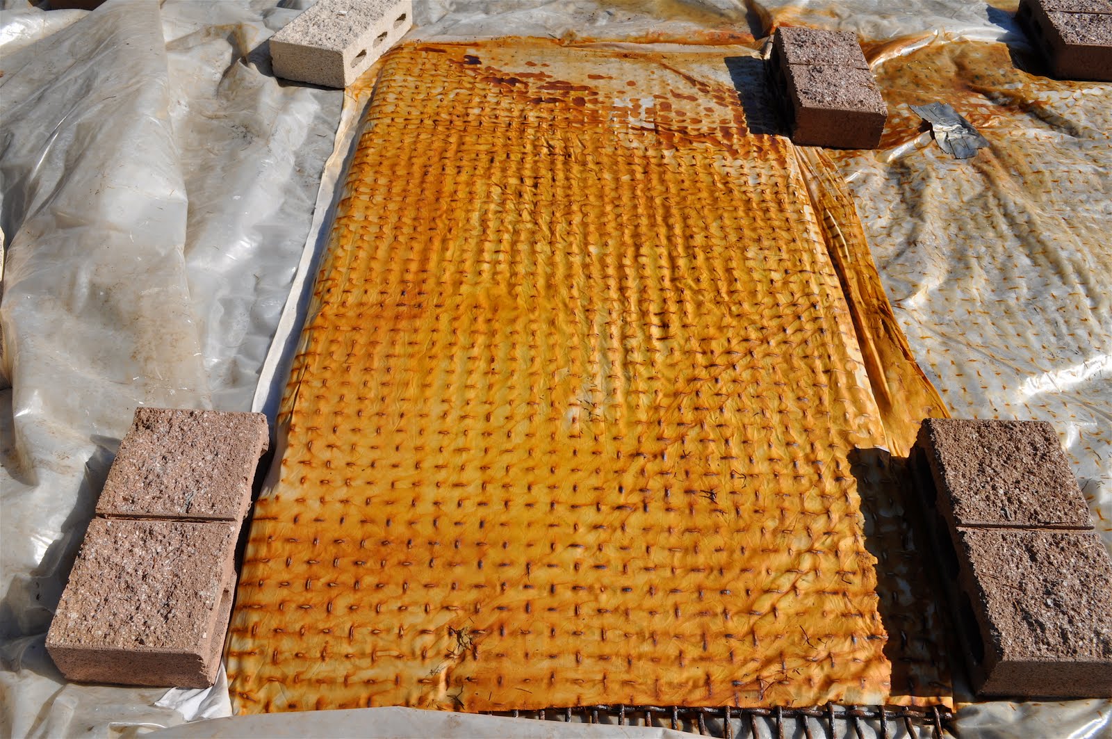 LuAnn Kessi: Rust Dyeing a Culvert Screen...
