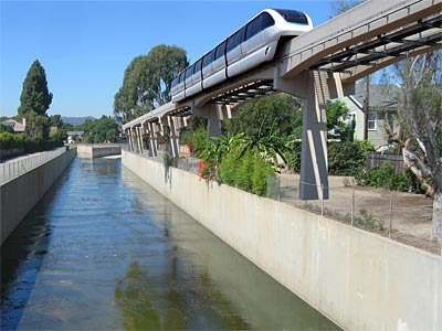 LA Visions: Flood channel monorails?