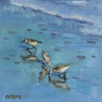 Small Paintings by Catherine Gillespie: Shore Birds