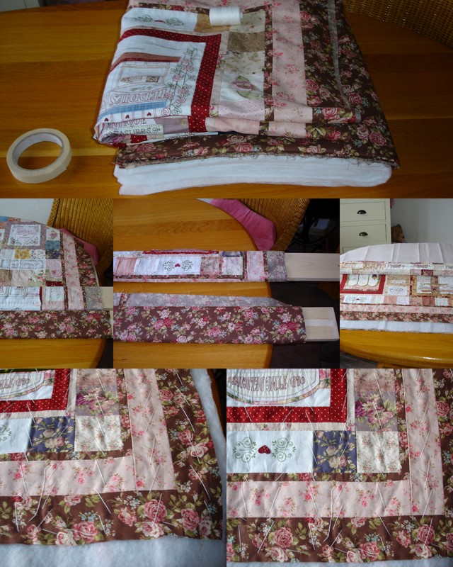 My Precious One Quilting: De Girls Day Out quilt is gesandwiched