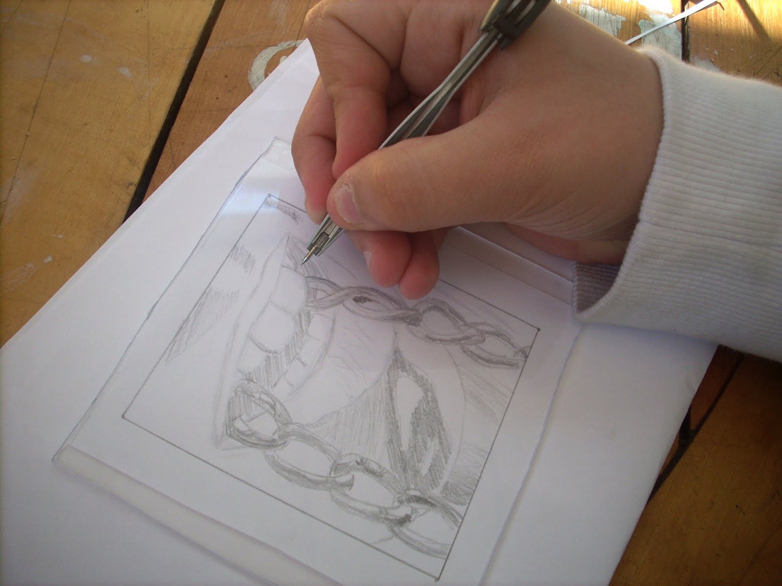 Proceso de grabado: Punta seca, en plástico