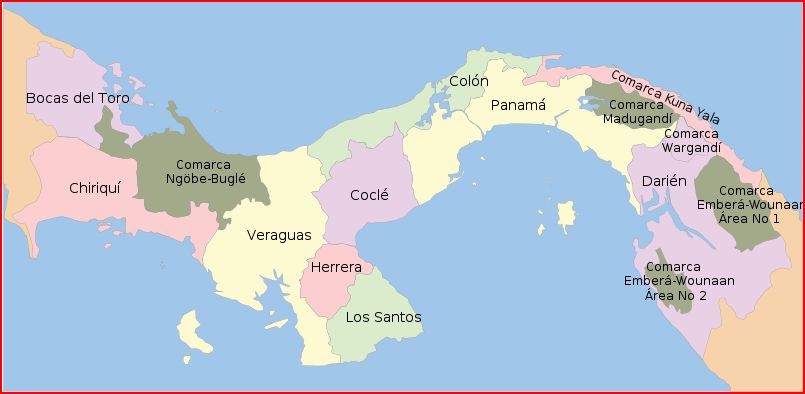 Oye !!!: Nuevo Mapa Politico de la Republica de Panama y Nueva Cedulacion