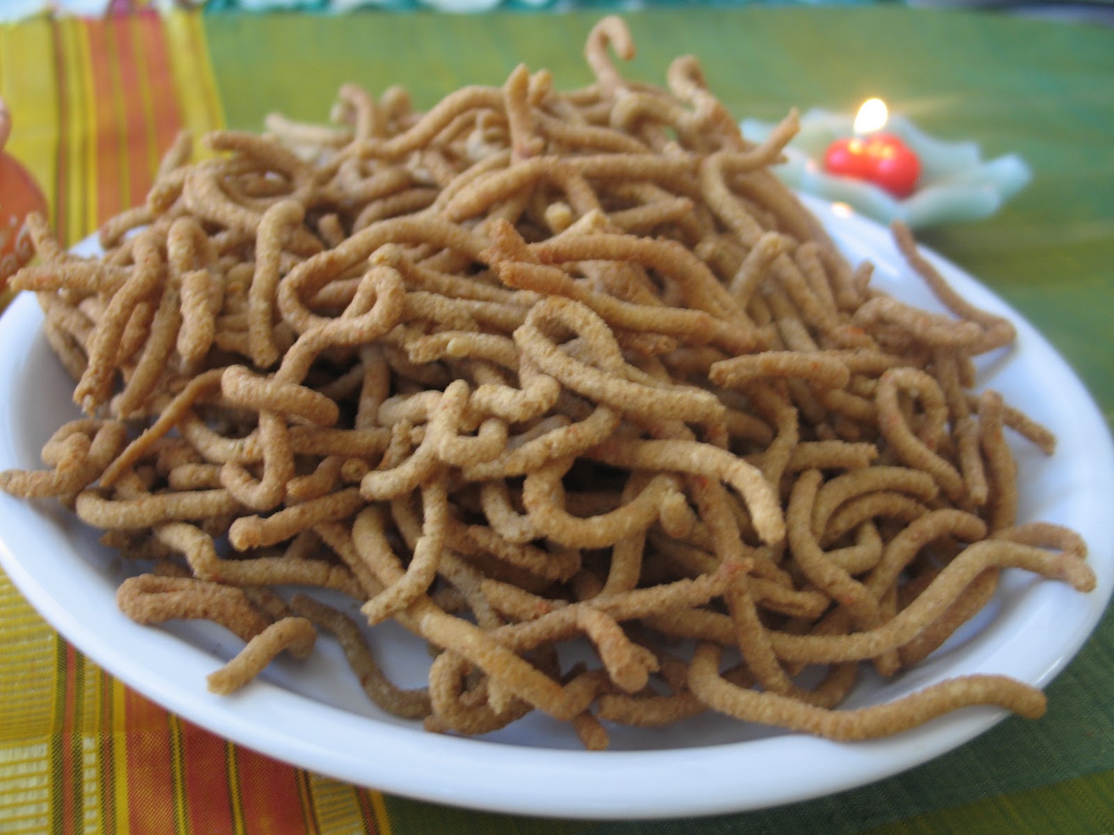 A Peek into My Kitchen: Peanut and Moong Flour Murukku