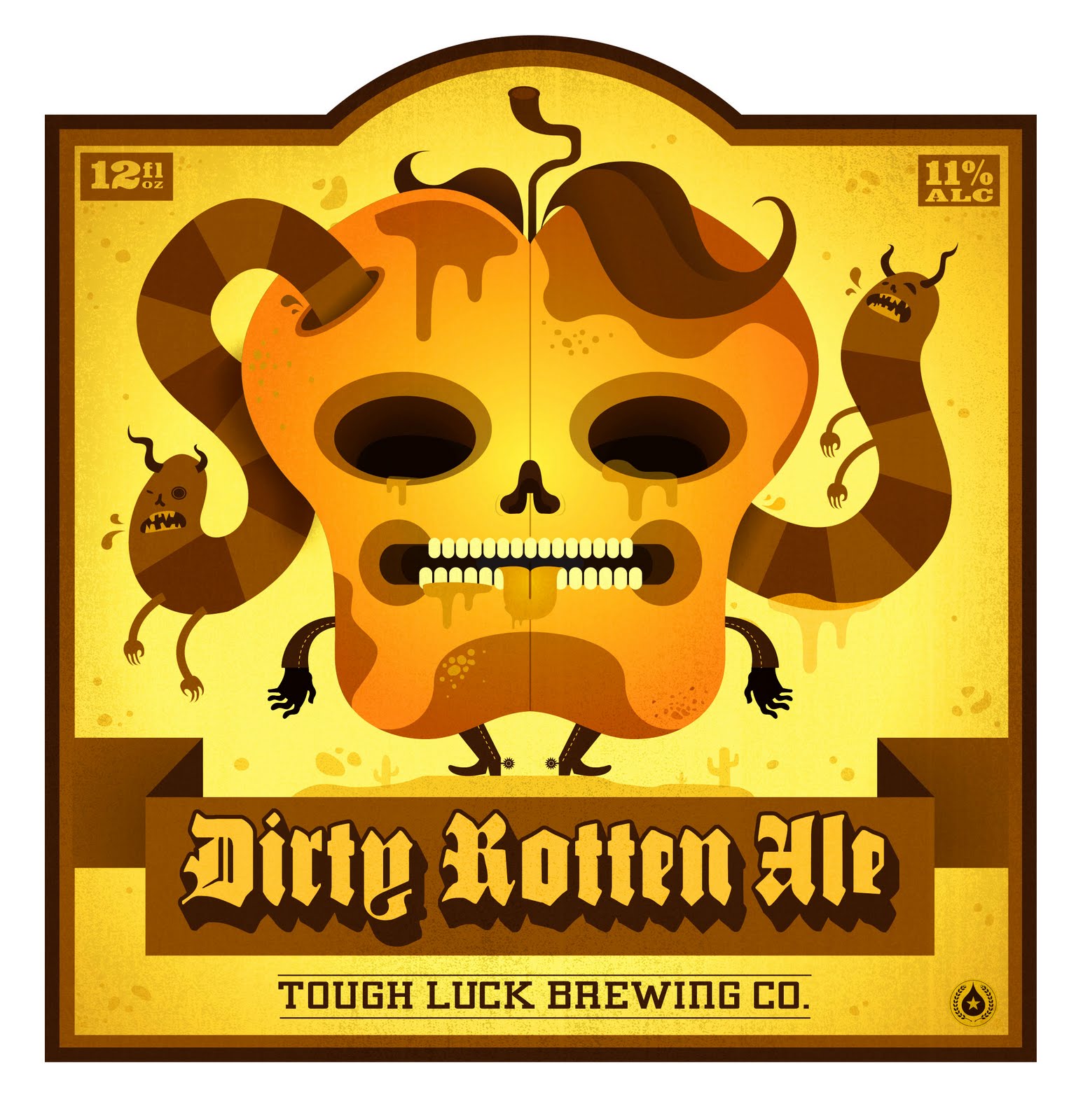 Graham Erwin: Tough Luck Beer Labels: Dirty Rotten Ale