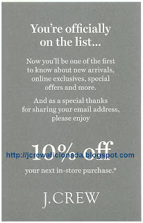 J.Crew Aficionada: Get On J.Crew's List {& get 10% off}