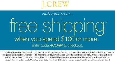 J.Crew Aficionada: J.Crew Sends Email Reminder About Free Shipping :)