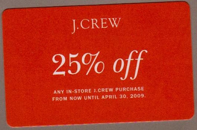 J.Crew Aficionada: J.Crew's Red Card {it's back!?!}