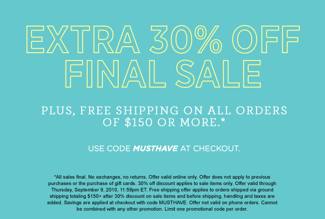 J.Crew Aficionada: Starting Today: Take an Extra 30% Off Final Sale ...