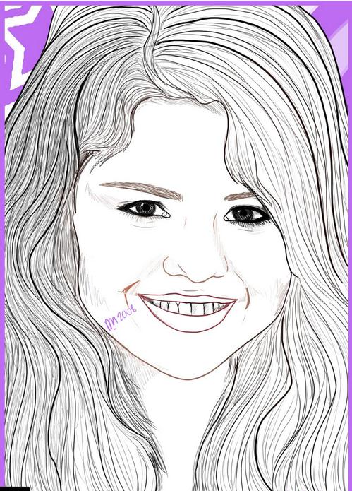 easy steps to draw Selena Gomez | °ღ•ĶℛℐŚℋПÁ ℛΞÐÐŶ •٠·˙