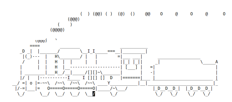3chevrons: THE ASCII TRAIN