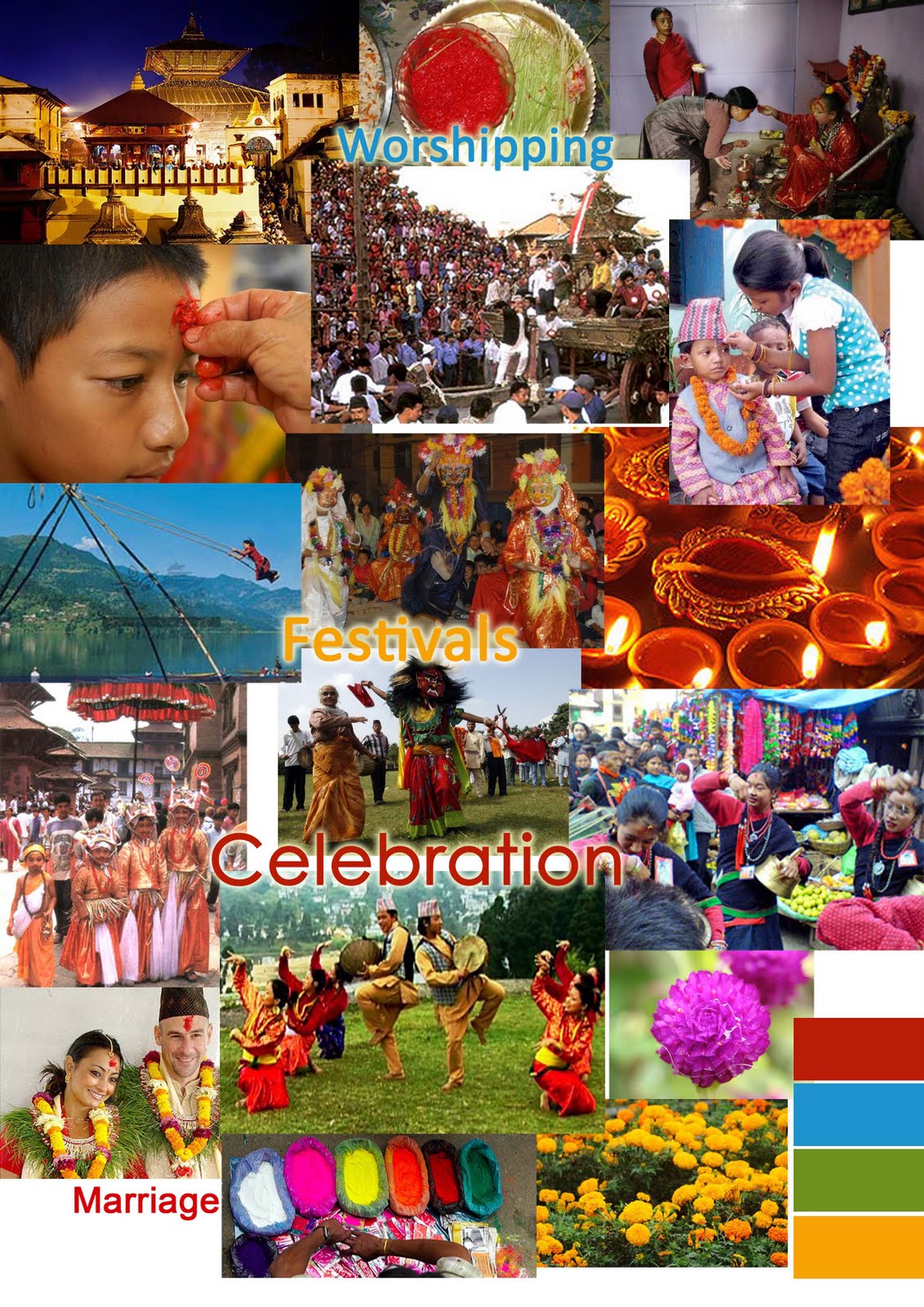 Project Work-4 Semester: Final Mood Board Showing about Culture